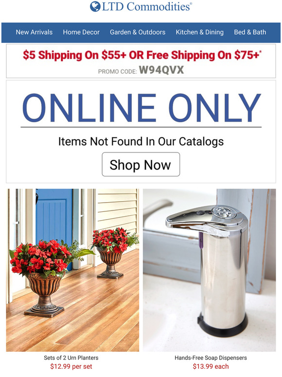 LTD Commodities: Online Only: Shop Items Not Found In Our Catalogs ...