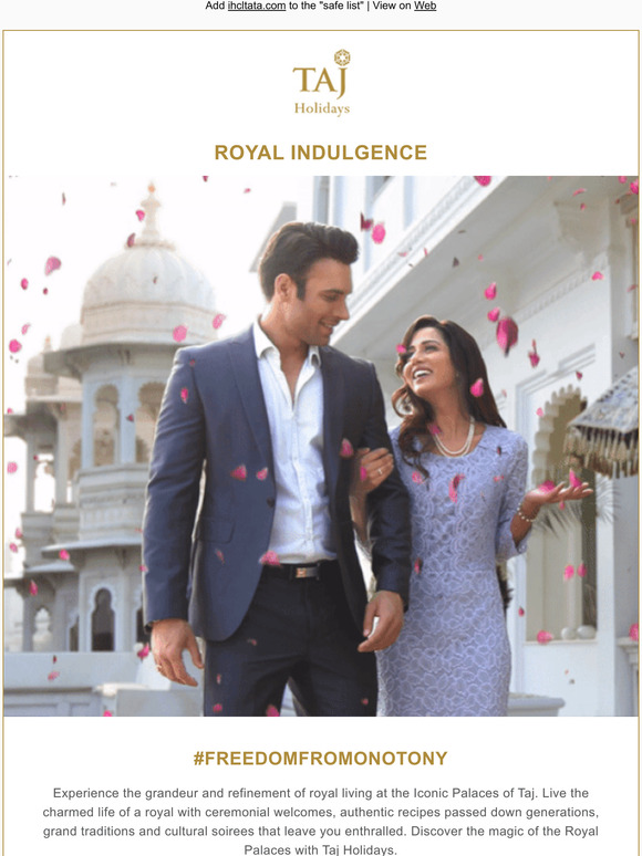 Taj Hotels: Signature Royal Experiences At our Iconic Palaces | Milled