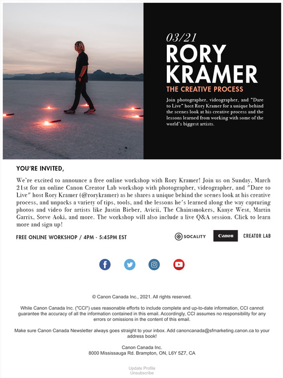 Canon: The Creative Process with Rory Kramer | Milled