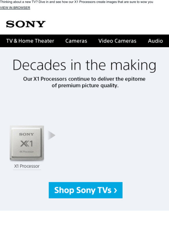 Sony: Shop Sony TVs Now | X1 Picture Processor for Realism and Clarity ...