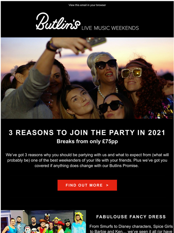 Butlin's: Three reasons to party with us in 2021! | Milled