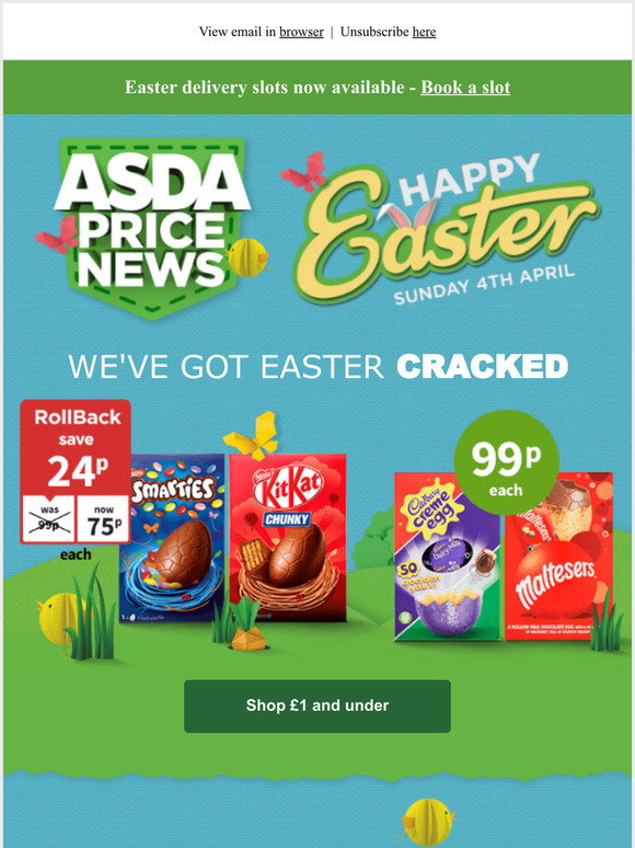 Asda George: 4 for 10 Easter eggs. The hunt is on! | Milled