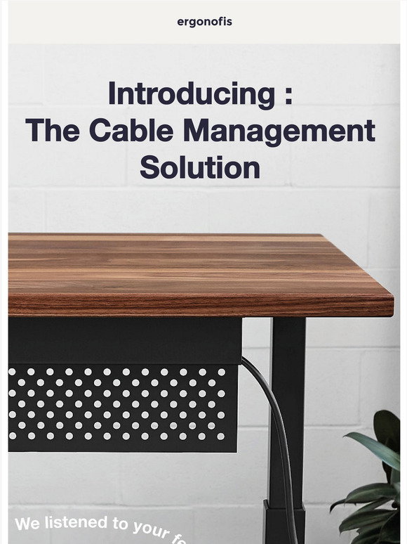 Ergonofis: New: The Cable Management Solution | Milled