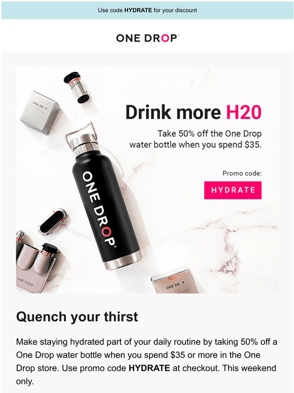 OneDrop: Get 50% off the One Drop water bottle | Milled