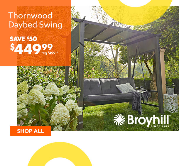 Broyhill legacy thornwood cushioned patio pergola swing & daybed store
