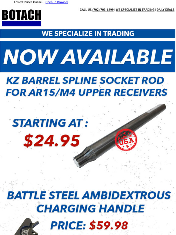 Botach Tactical: Now Available ! Aluminum KZ Barrel Spline Socket Rod ...