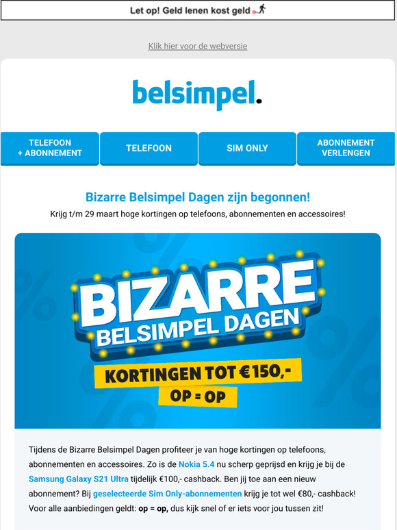 Belsimpel: De Bizarre Belsimpel Dagen zijn gestart! | Milled