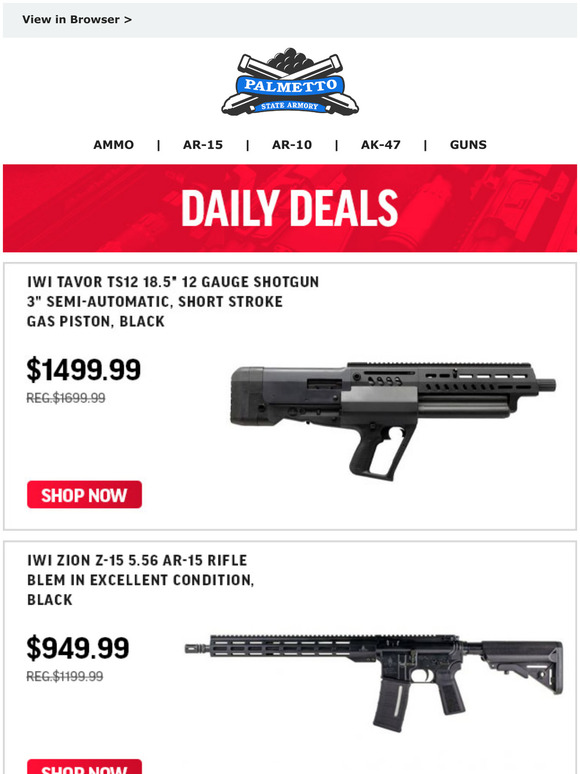 Palmetto State Armory: IWI TS12 Tavor 12GA Bullpup Shotgun $1,499.99 ...