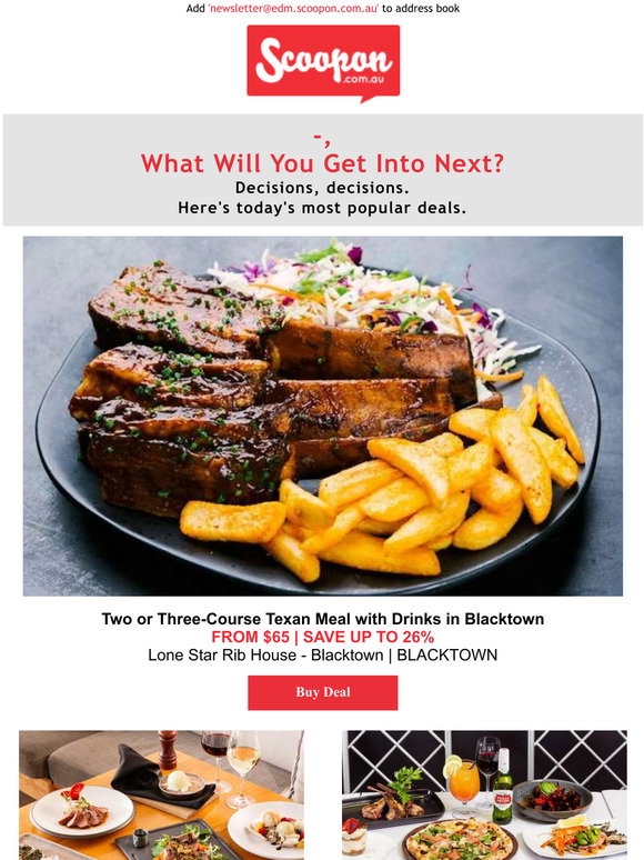 Scoopon: Two-Course Texan Lunch with Drinks in Blacktown from $65 | Milled