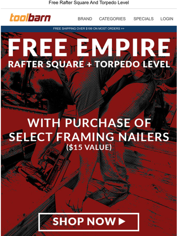 ToolBarn: Free Level & Torpedo With Nailer Purchase | Milled