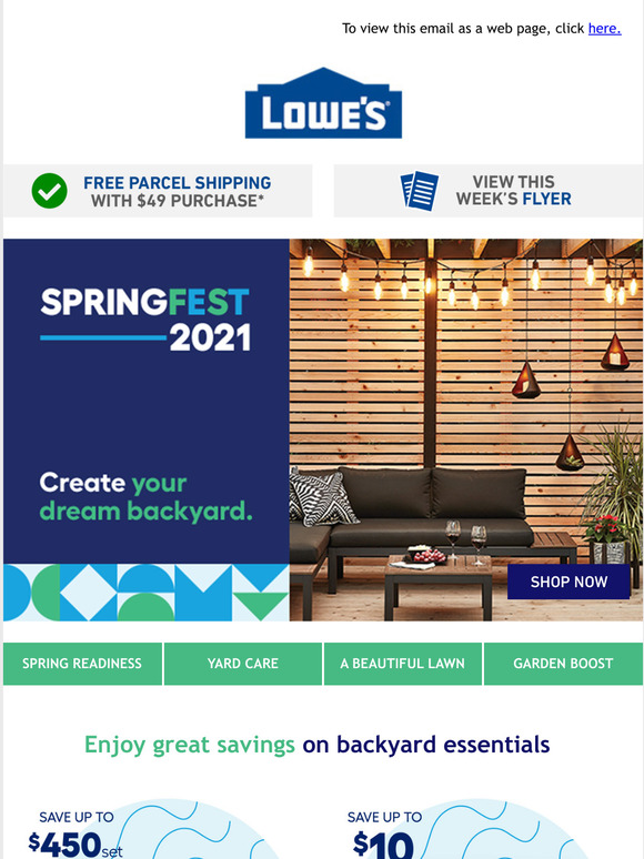 Lowe's: It's on: Spring Fest Event! | Milled