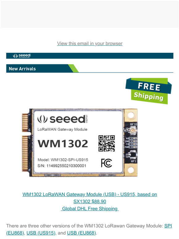 Seeed Studio: Meet the New WM1302 LoRaWan Gateway Module, Powered by ...
