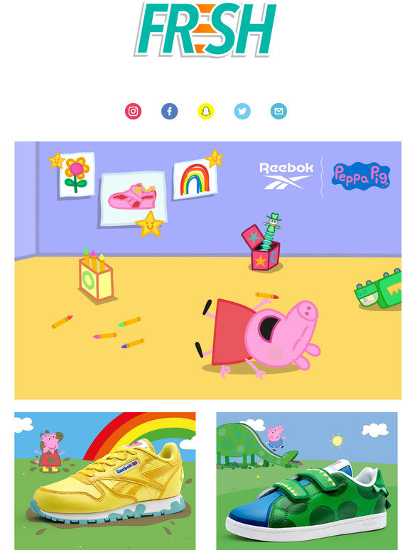 Fresh Rags: Peppa Pig X Reebok Classic "Kids Collection" | Milled