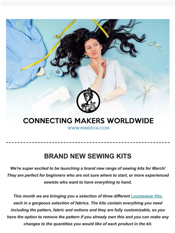 Minerva: New Exclusive Minerva Sewing Kits for March! | Milled