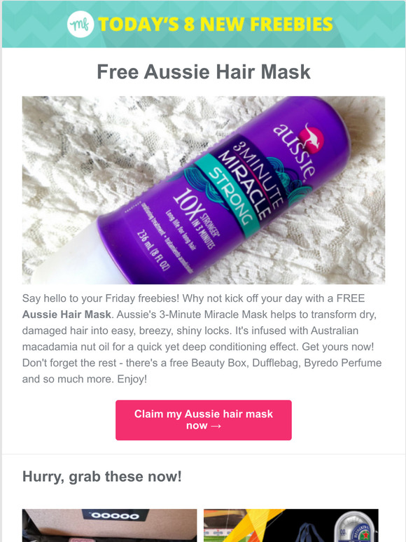 MagicFreebies: Free Aussie Hair Mask | Milled