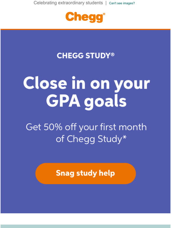 Chegg: Score our best study tool with 50% off Chegg Study | Milled