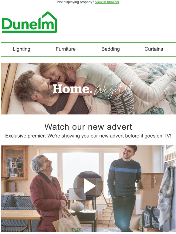 Dunelm: Exclusive sneak peek: Watch our new advert now! | Milled