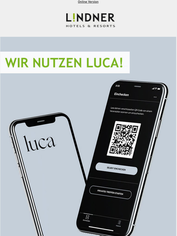 Lindner Hotels: Wir machen's einfach - die luca App | Milled