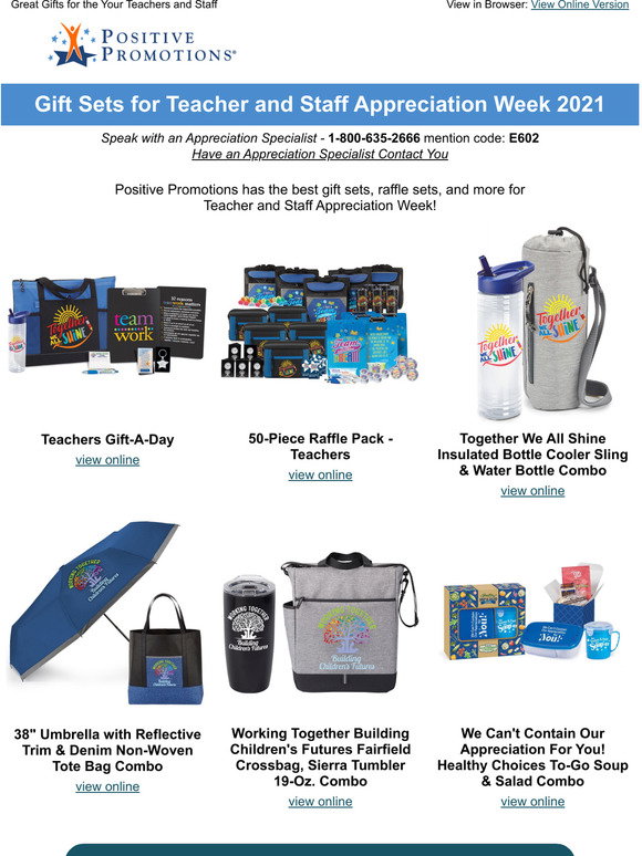 Positive Promotions: Best of Gift Sets & Raffle Packs for Teacher and ...