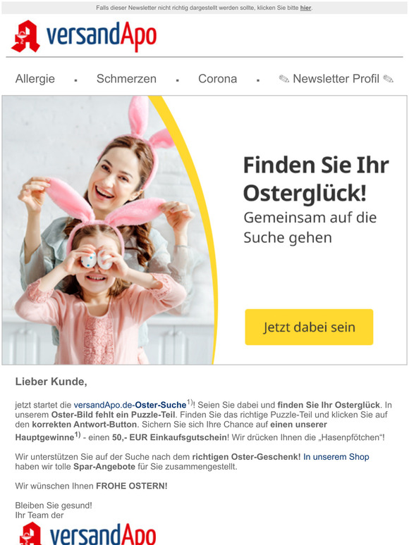 Versandapo.de: Unsere Oster-Suche startet jetzt | Milled