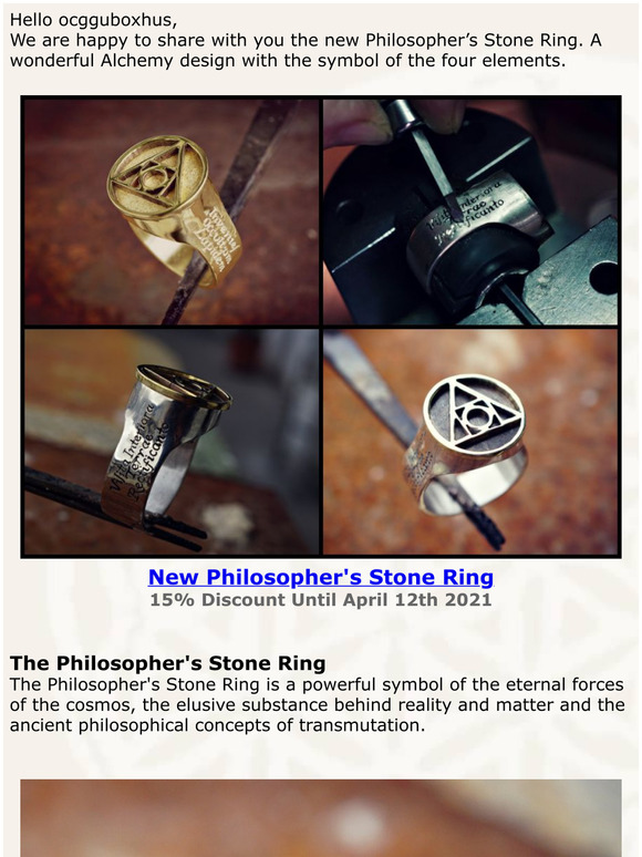 Ka Gold Jewelry: The New Philosophers Stone Ring | Milled