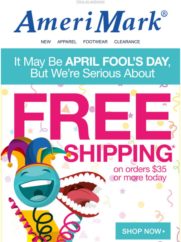 AmeriMark: Were Serious About FREE Shipping Today! | Milled