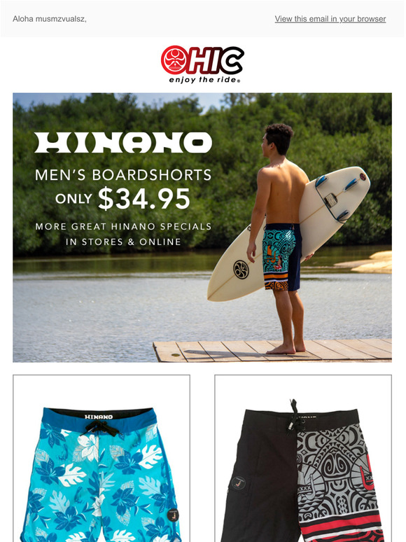 HIC Surf: Hinano Clothing Specials - Now In-Store & Online | Milled