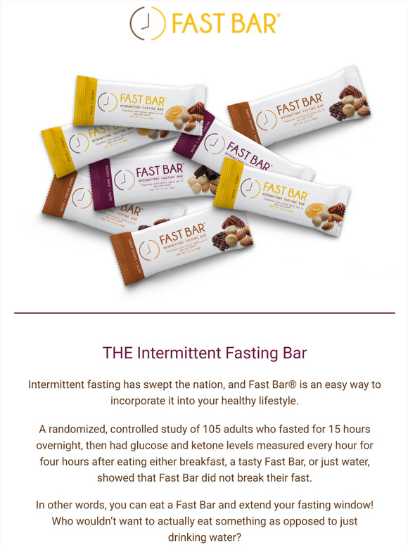 Fast Bar: Fast Bar is THE intermittent fasting bar | Milled