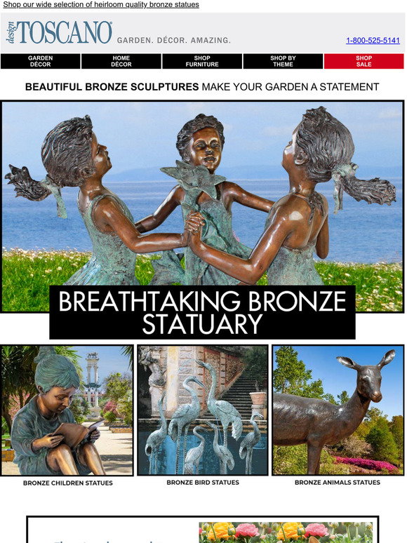 Design Toscano: Bronze Statues add timeless beauty to your garden for ...