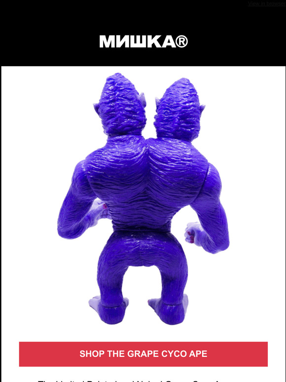 Mishka: Mishka Grape Cyco Ape Toy Now Available! | Milled