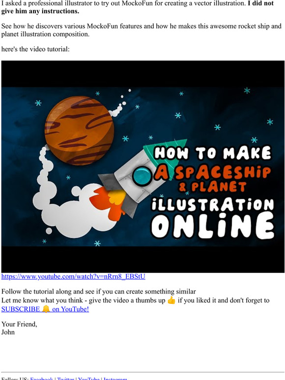 MockoFun: [video tutorial]make a spaceship illustration with MockoFun ...
