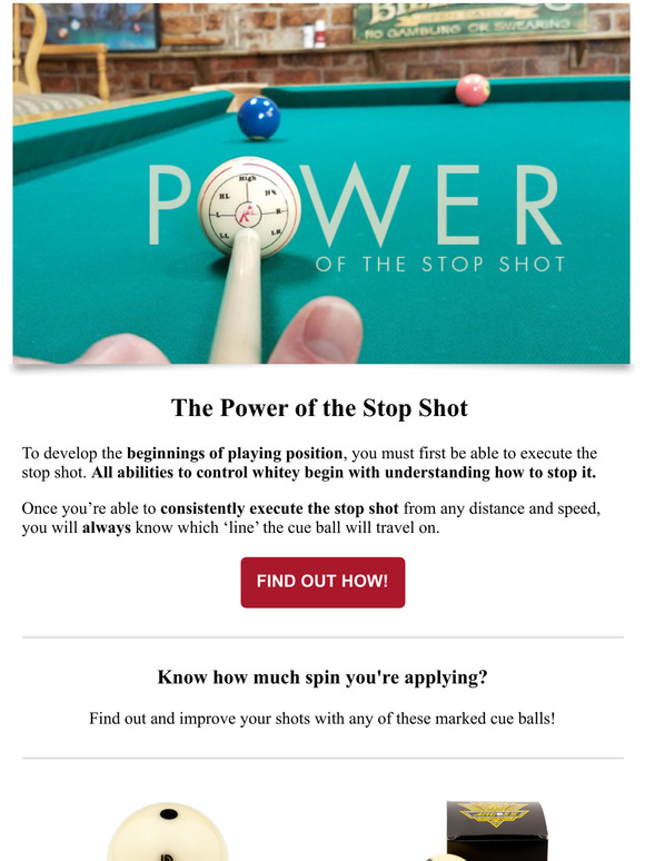 PoolDawg: The Power of The Stop Shot by Billiard University Instructor ...