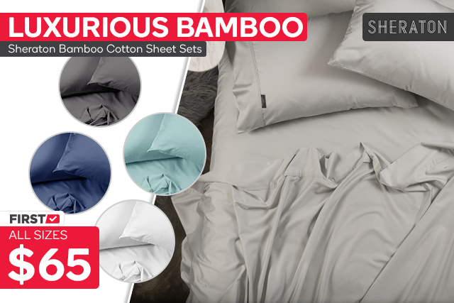 Kogan.com: Sheraton Bamboo Cotton Sheet Sets Only $65 for ALL Sizes ...