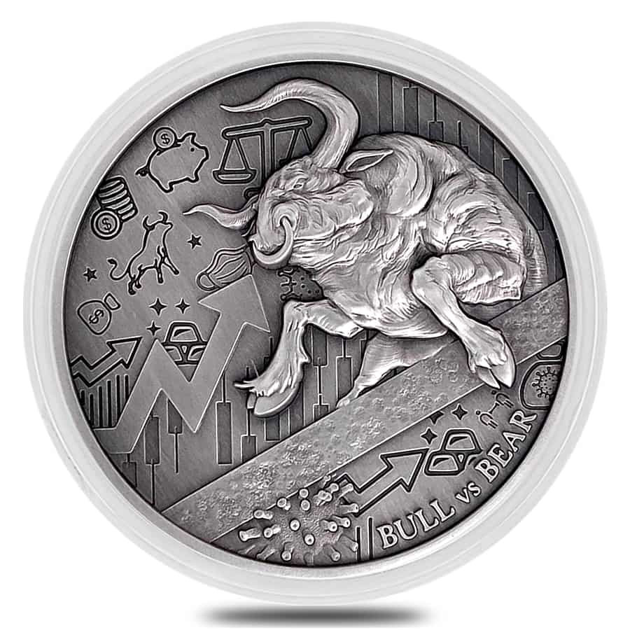Silver Coin Bear 1 oz Bull vs Limited Edition Bull and Bear .999 Fine ...