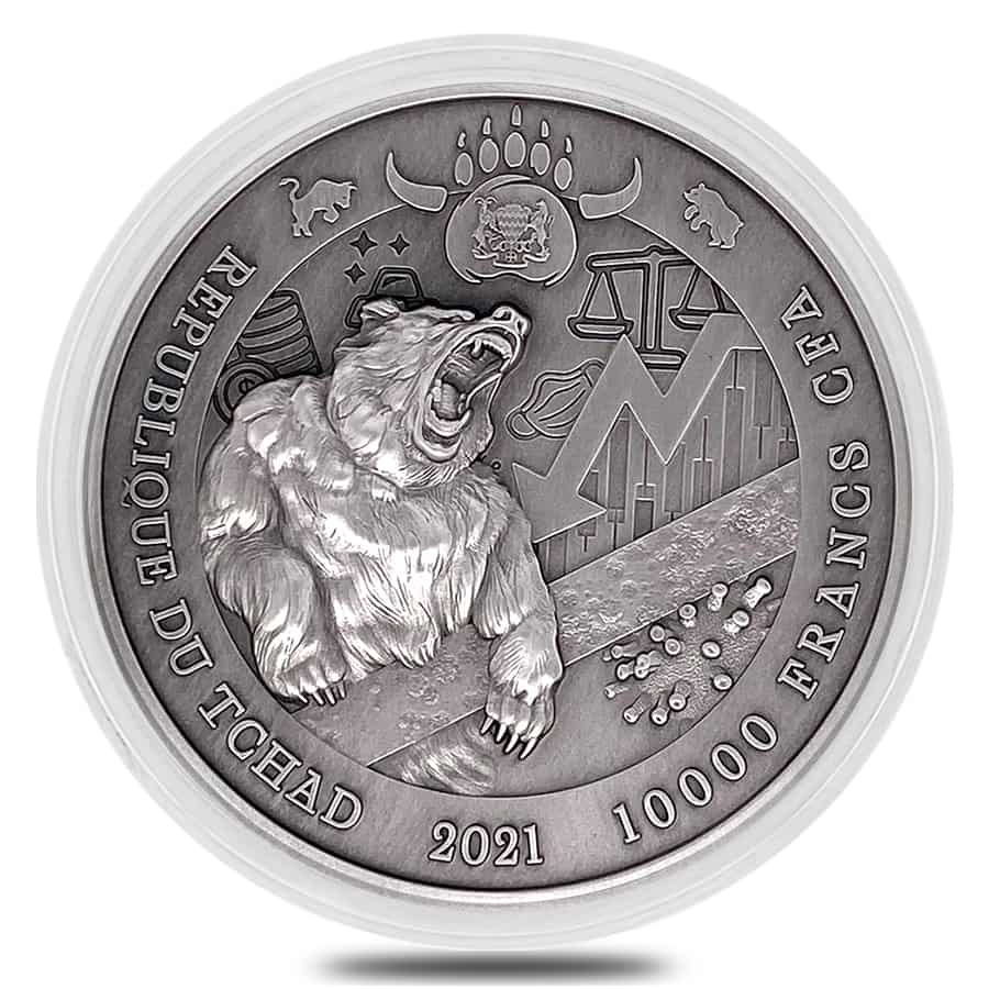 Silver Coin Bear 1 oz Bull vs Limited Edition Bull and Bear .999 Fine ...