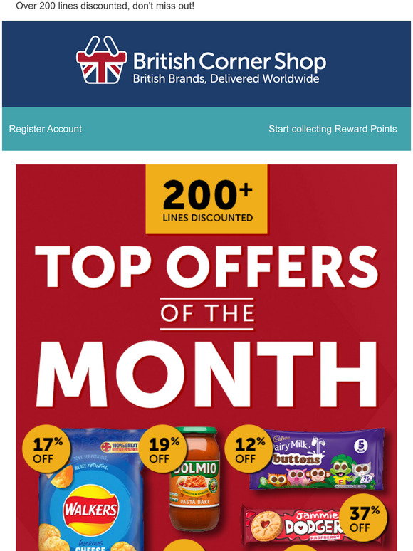 British Corner Shop: Top offers of the month calling | Up to 50% off ...