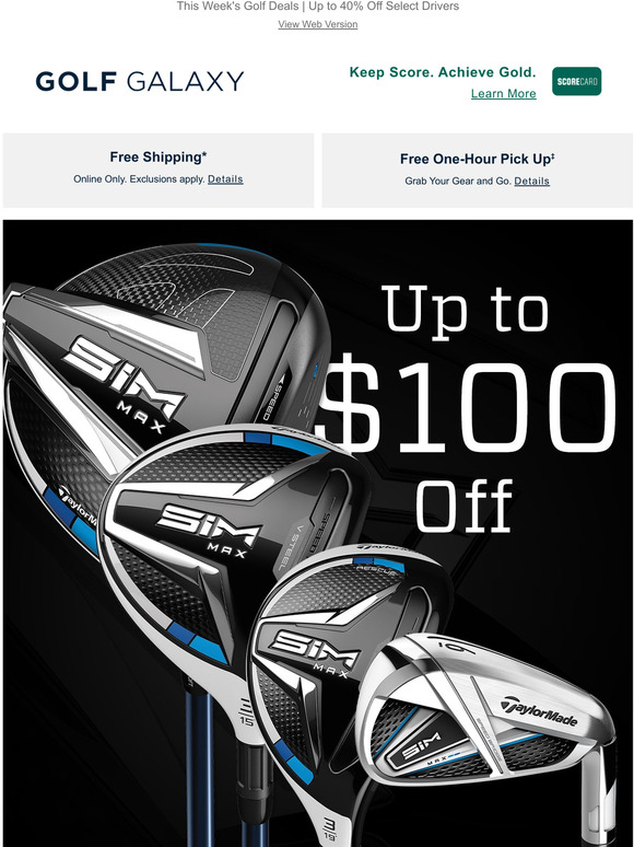 Golf Galaxy: Up to $100 Off TaylorMade SIM Max Woods & Iron Sets | Milled