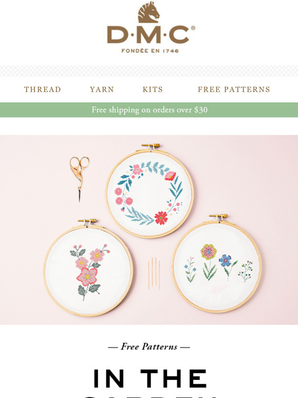 DMC: Free Patterns: In the Garden | Milled