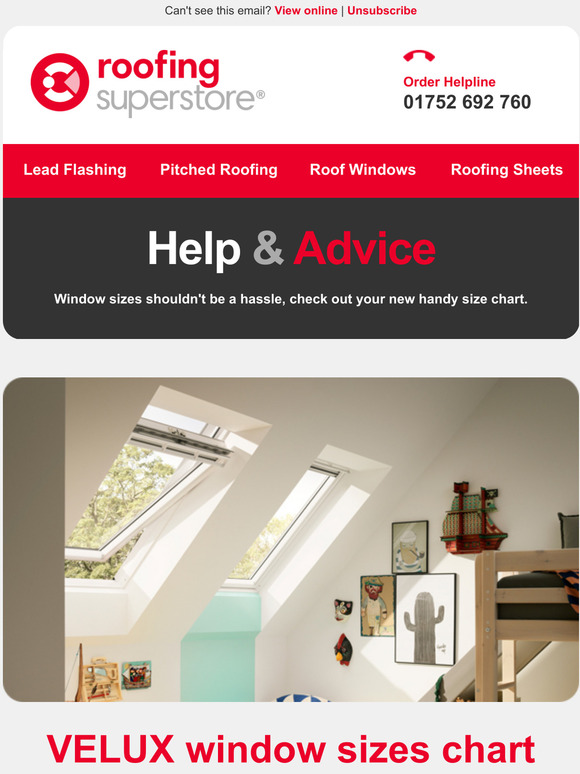 Roofing Superstore: The VELUX chart you need | Milled