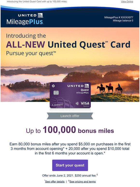 United Airlines: ALL-NEW card - BIG bonus - up to 100K miles | Milled
