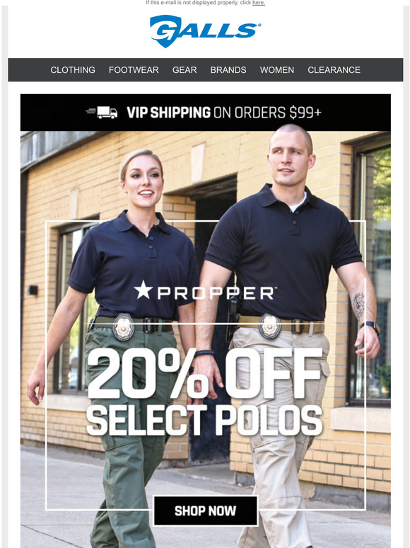 Galls: Back to Basics | up to 20% off polos | Milled