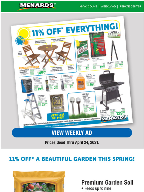 Menards: Get Your Yard In Shape With 11% OFF*! | Milled