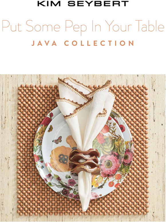 Kim Seybert: Put some pep in your table design with the Java placemats ...