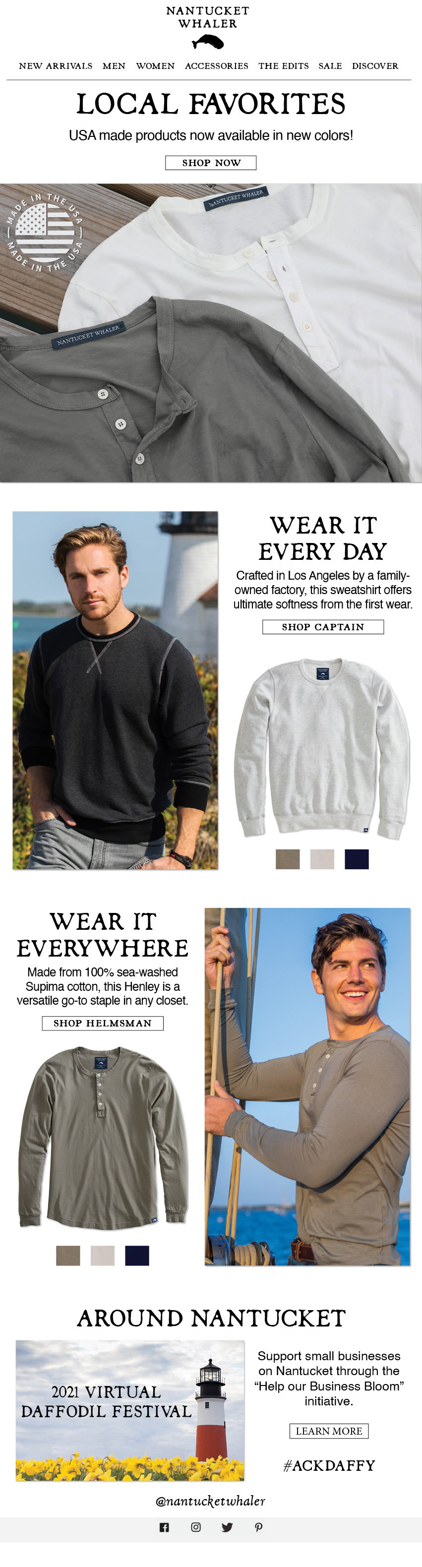 Nantucket Whaler: Shop USA-made products now in new colors | Milled