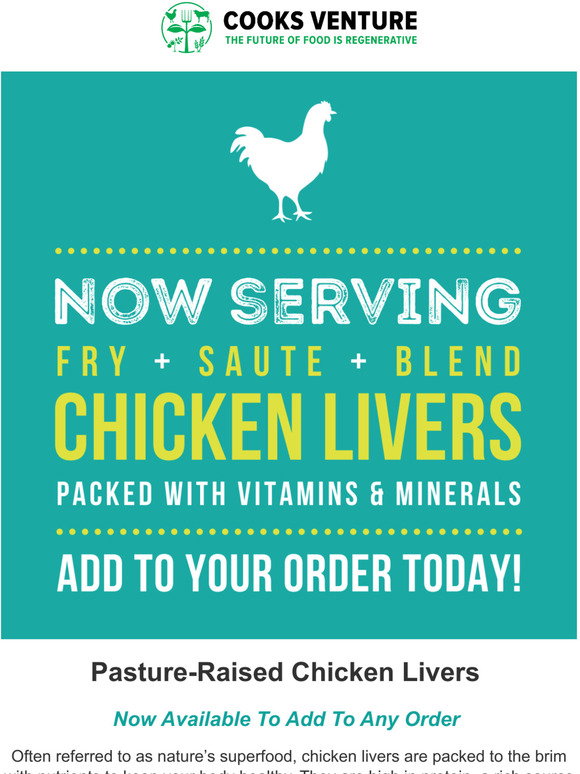 Cooks Venture: Now Available: Chicken Livers! | Milled