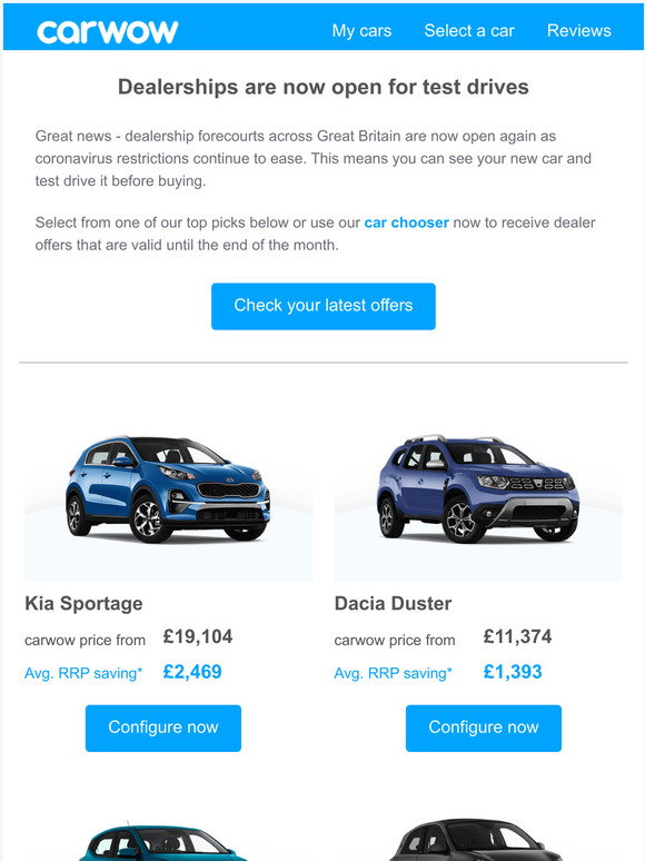 Carwow: Test drives now available | Milled