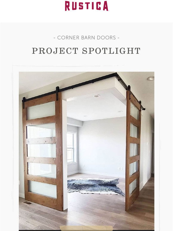 Rustica Hardware: Corner Barn Doors: See This AMAZING Customer Project ...