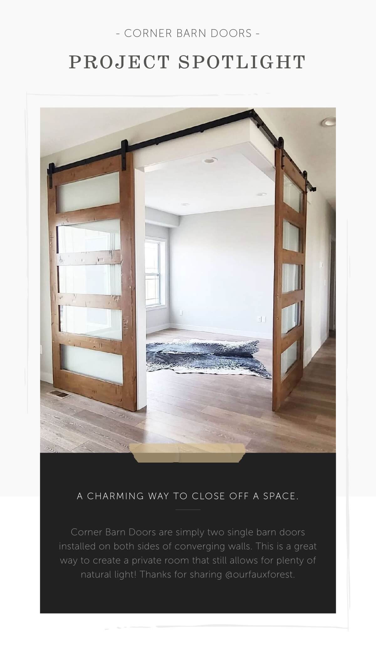 Rustica Hardware: Corner Barn Doors: See This AMAZING Customer Project ...