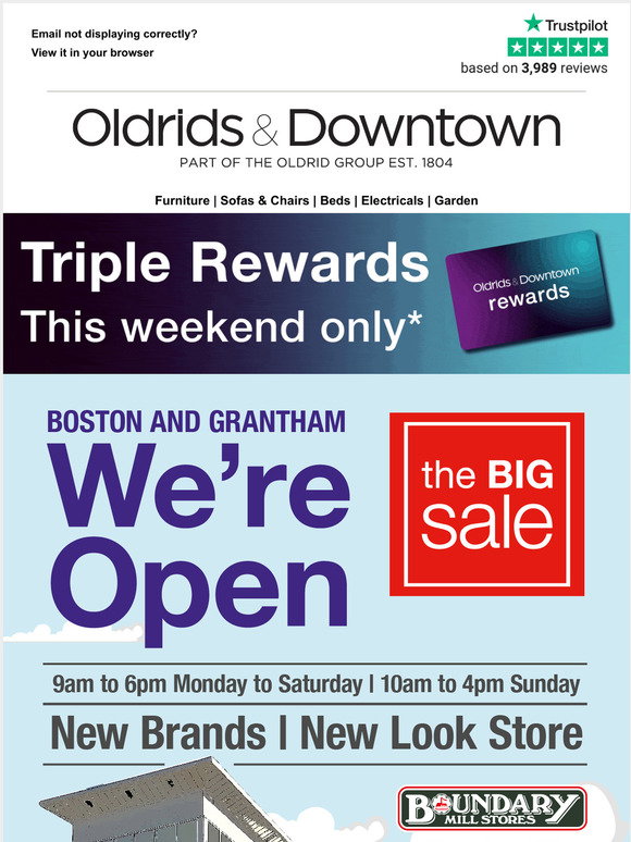 Oldrids & Downtown: Triple Rewards in Downtown stores this weekend ...