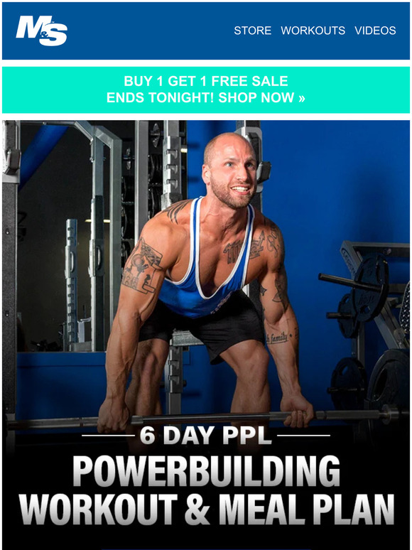 Muscle & Strength: Ultimate Powerbuilding: 6 Day PPL Split & Meal Plan ...